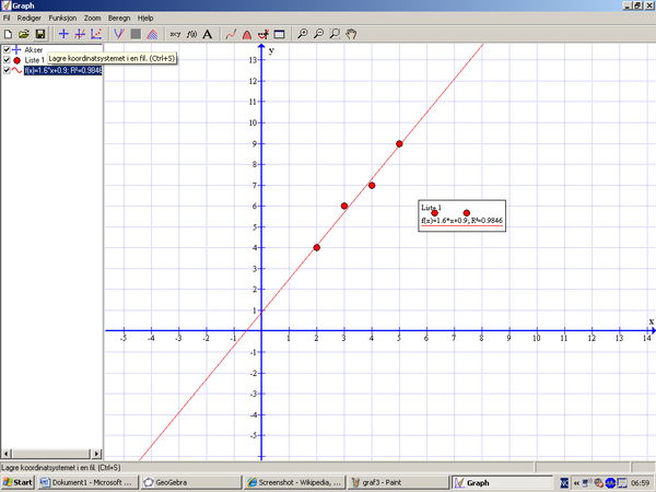 Regresjon – Matematikk.net